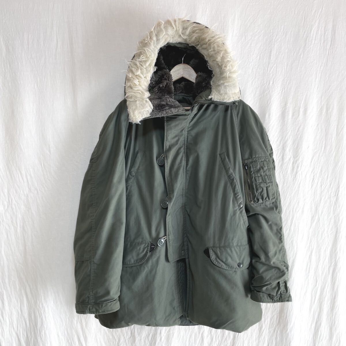 Yahoo!オークション - 80s 米軍 実用 N-3B フライトジャケット M ヴィ...