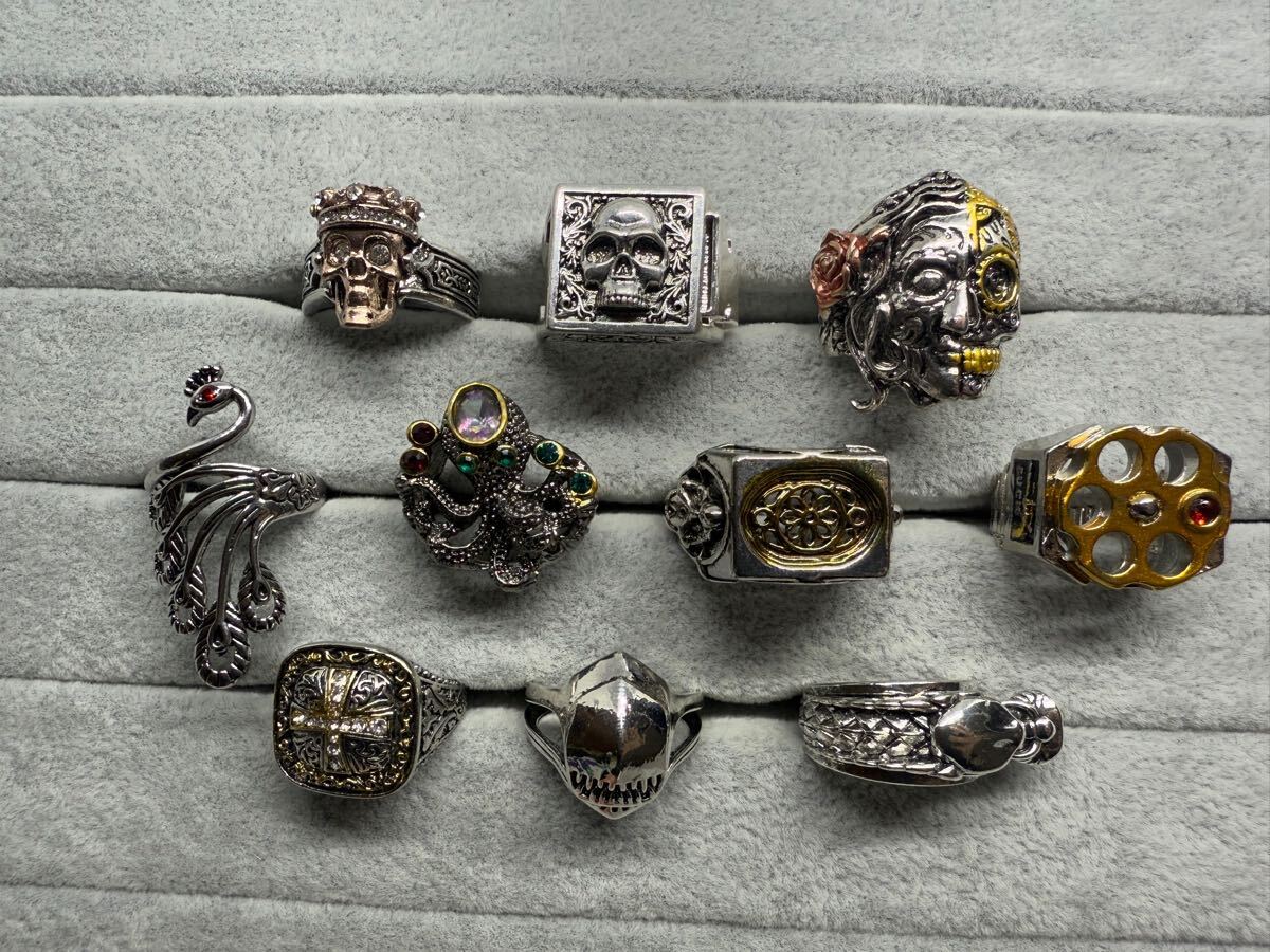 Yahoo!オークション - D167 リング 指輪 シルバー系 925刻印含む 未鑑...