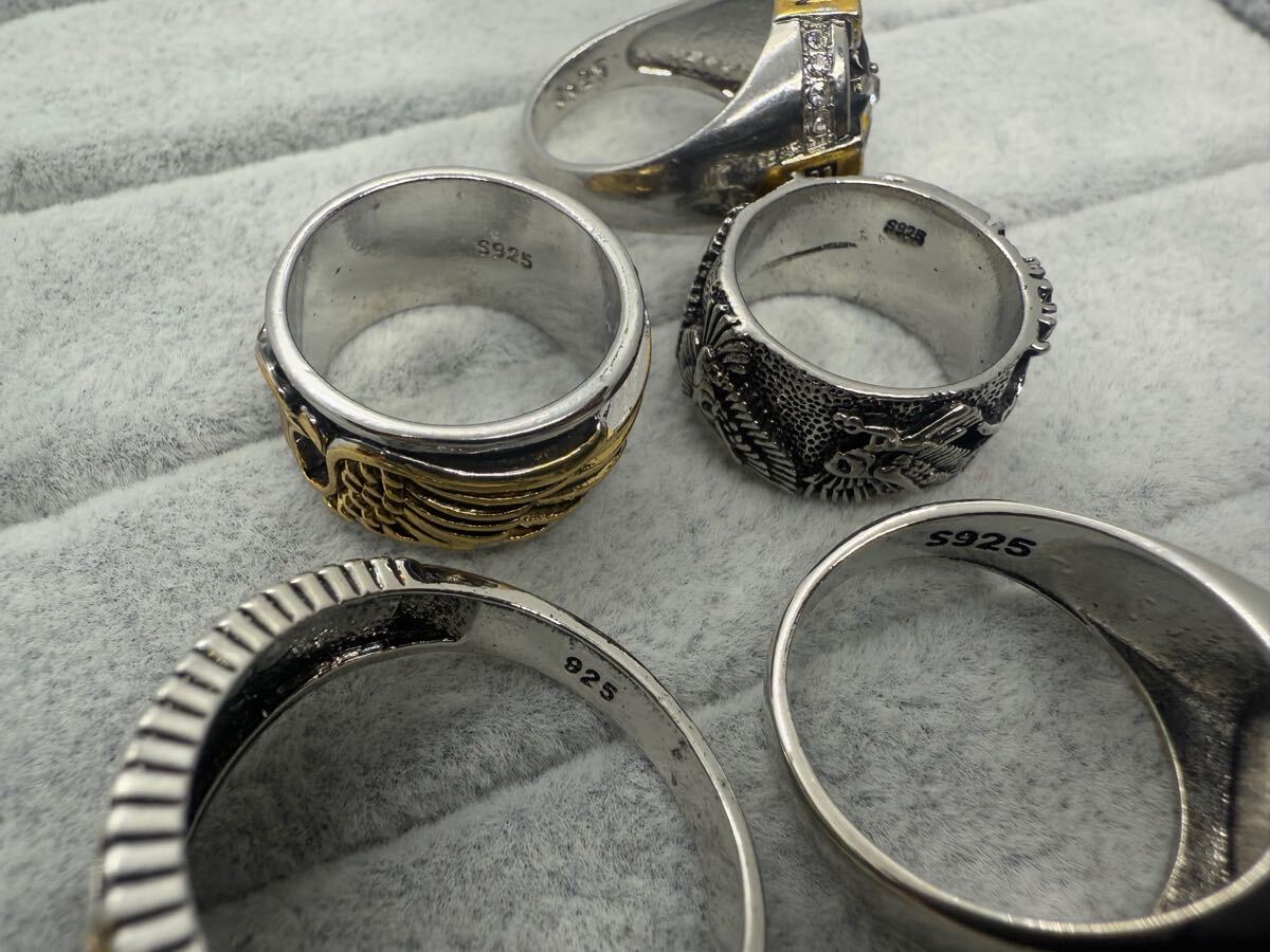 Yahoo!オークション - D171 リング 指輪 シルバー系 925刻印含む 未鑑...