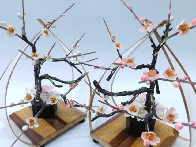 Yahoo!オークション - 中0479 御紅白梅 竹囲垣 御飾り花 飾花 前飾り ...