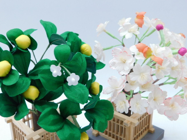 Yahoo!オークション - 中0482 御飾り花 飾花 桜橘 前飾り 雛人形 ひな...