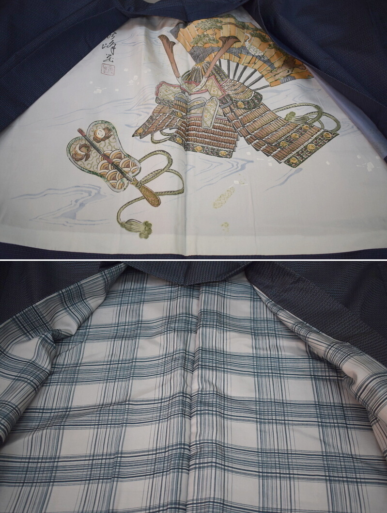 Yahoo!オークション - 【凛々】23D 中古品 正絹 男物 羽織 羽裏付 11点...