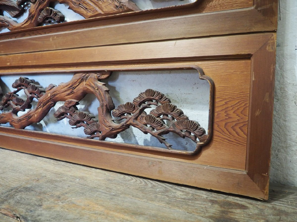 Yahoo!オークション - タT0666 【H37 5cm×W171 5cm】×2枚 木彫りデザ...