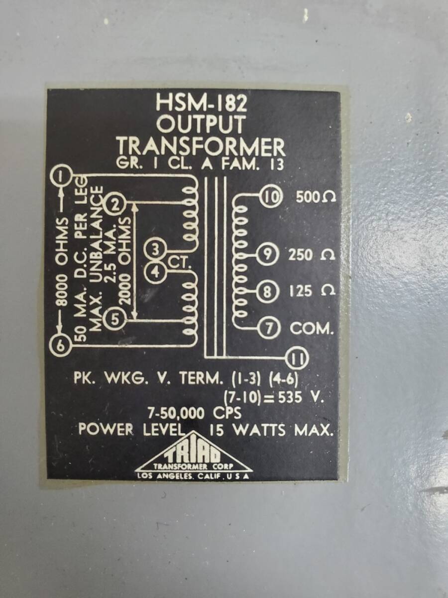 Yahoo!オークション - TRIAD トライアド HSM-182 TRANSFORMER 検) 出力...