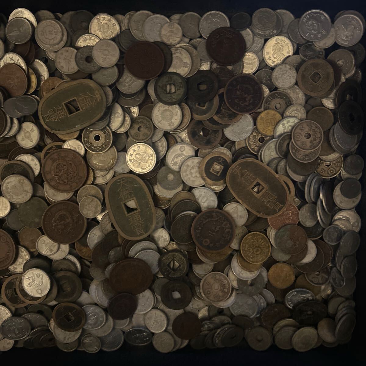 日本代購代標第一品牌【樂淘letao】－【身辺整理品】送料無料1円スタート コインのまとめ品です。日本古銭約1.8Kgになります。近代古銭 天保通宝 旧貨幣まとめ 大量貨幣 へ