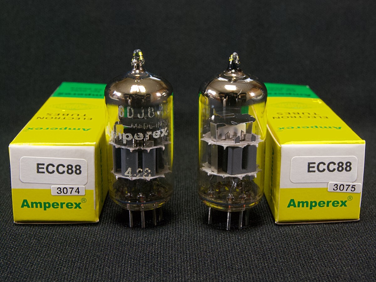 Yahoo!オークション - Amperex ECC88/6DJ8 NOS品ペア #3074 アンペレ...