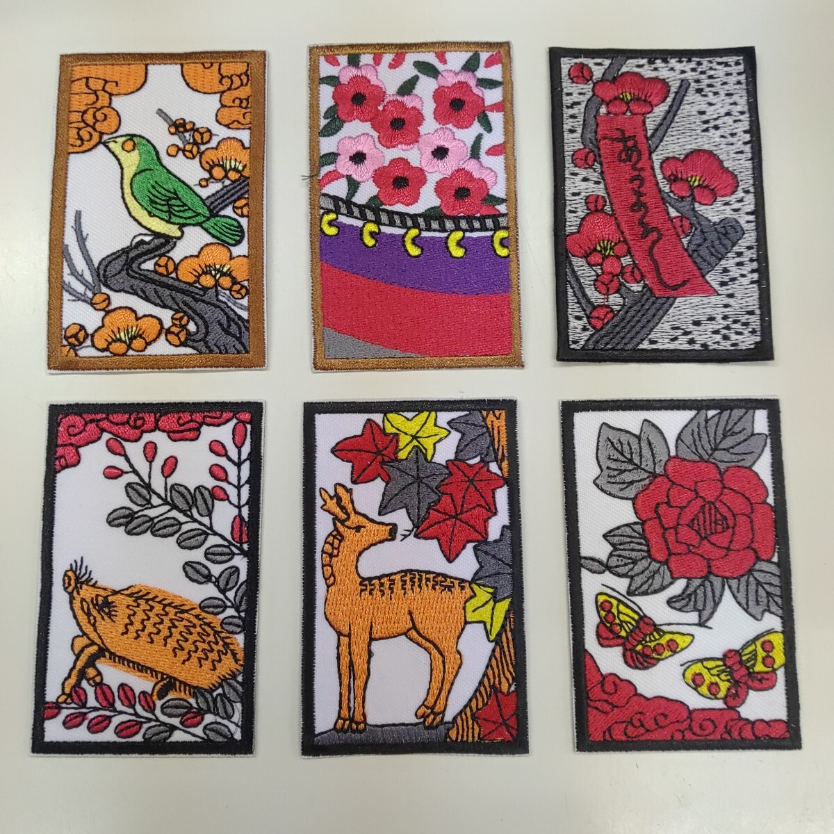 Yahoo!オークション - 花札 猪鹿蝶 和 ワッペン 6枚セット m042 日本 ...