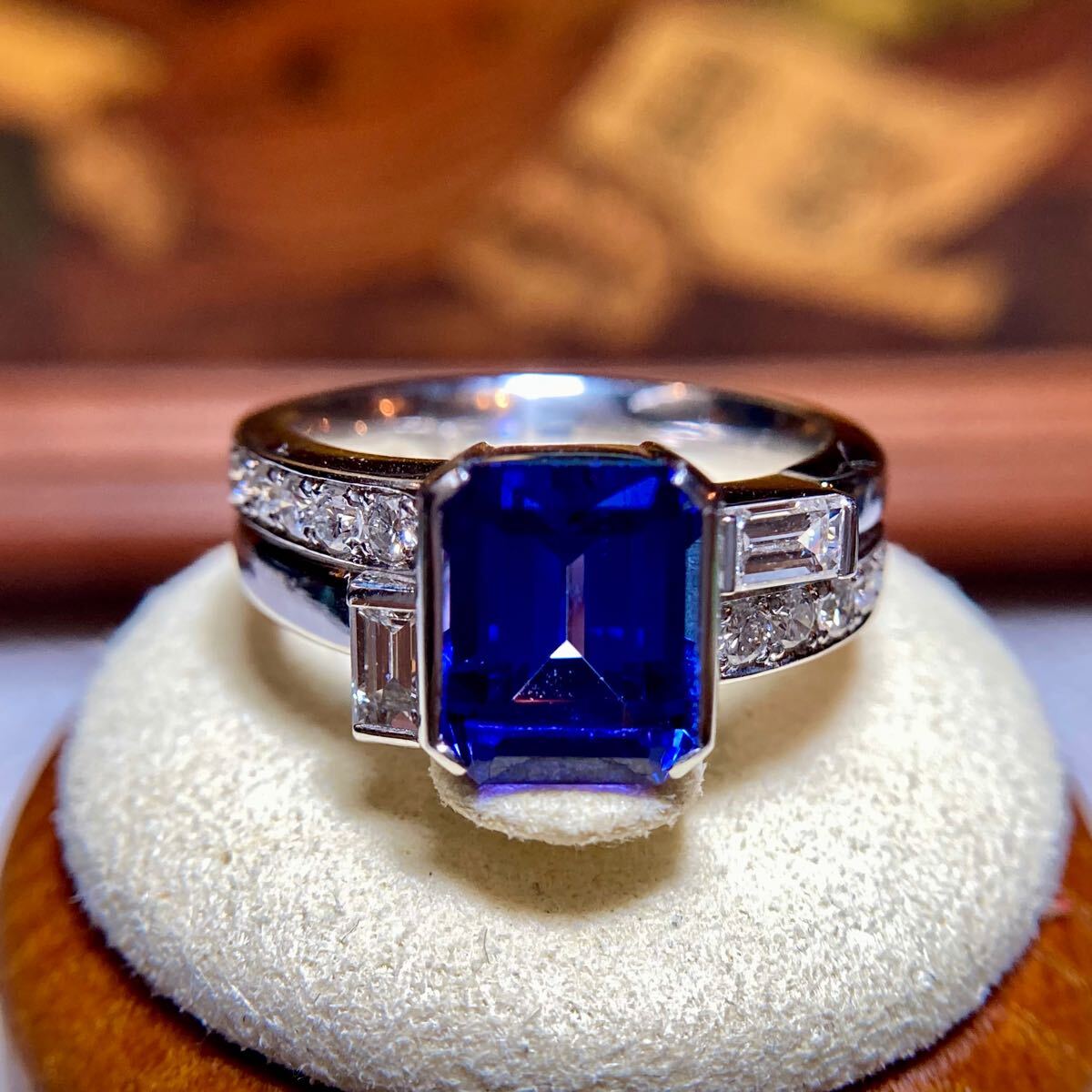 Yahoo!オークション - pt900 芝田悦美先生 タンザナイト2.91ct ダイヤ...