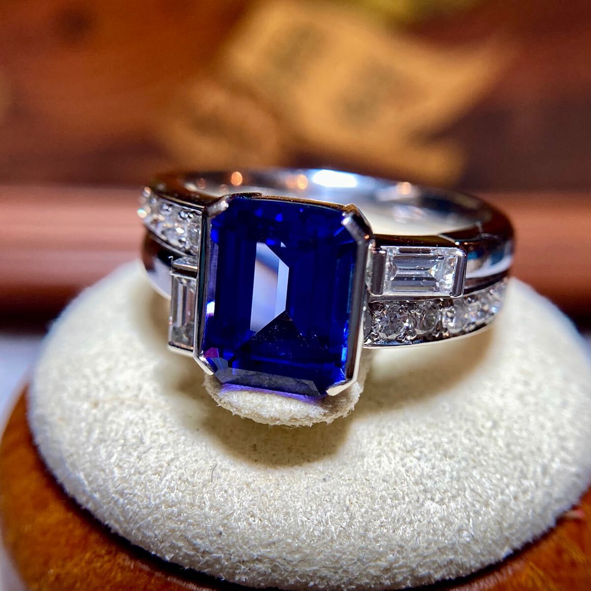 Yahoo!オークション - pt900 芝田悦美先生 タンザナイト2.91ct ダイヤ...