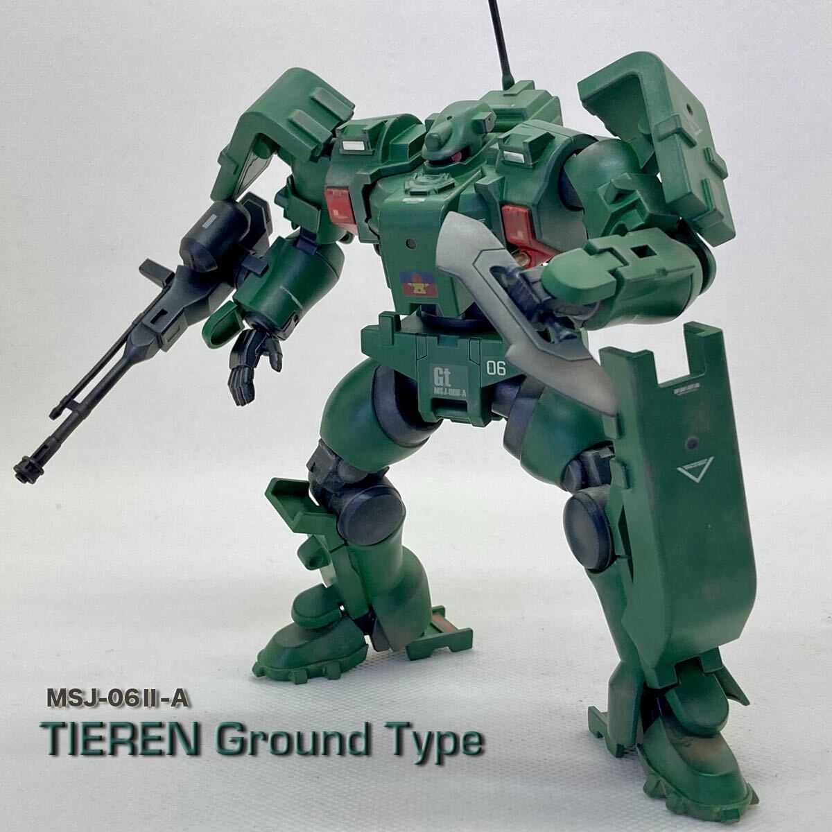 Yahoo!オークション - 【塗装済完成品】1/144 HG ティエレン地上型 MSJ...