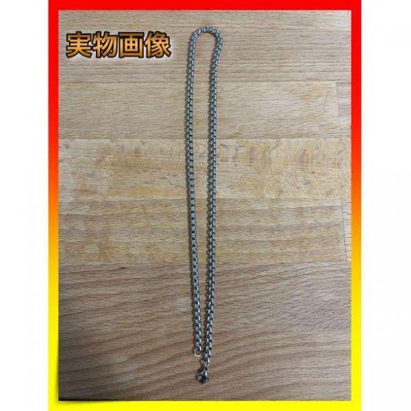 Yahoo!オークション - チェーンネックレス 幅4mm 45cm ステンレス メ...