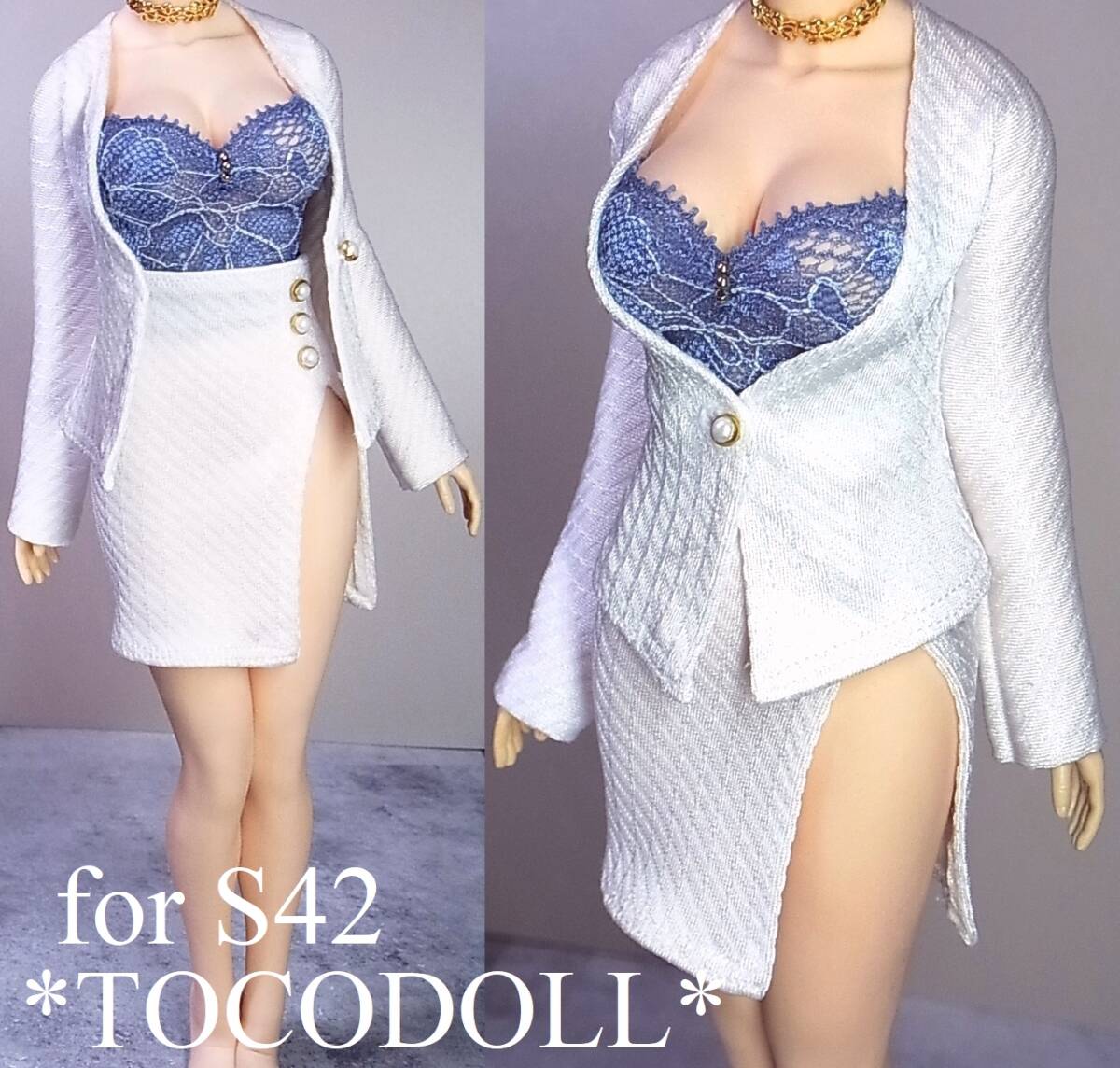 Yahoo!オークション - toco Phicen/TBLeague用 S42 ボタン留めスーツ...