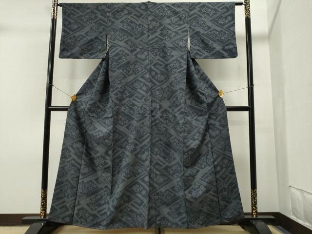 平和屋着物□結城紬 80亀甲 草花文 正絹 逸品 CAAK6995yc(結城紬 平和屋着物□結城紬 80亀甲 草花文 正絹 逸品 CAAK6995yc(結城紬