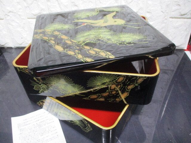 Yahoo!オークション - U44/未使用 松鶴 二段重 重箱 お重 和食器