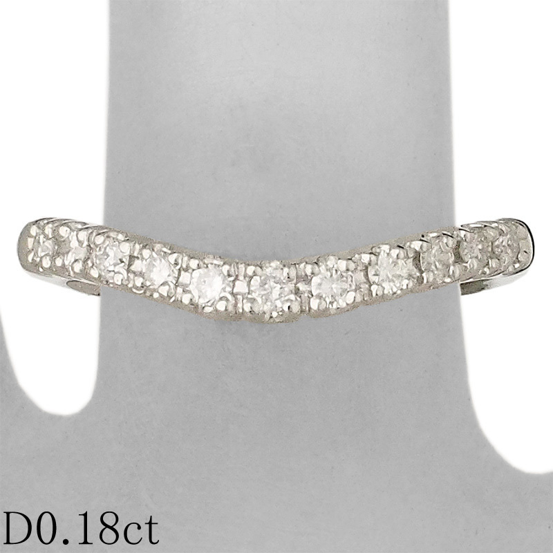 Yahoo!オークション - ダイヤモンド/0.18ct Vデザイン リング Pt900 10...