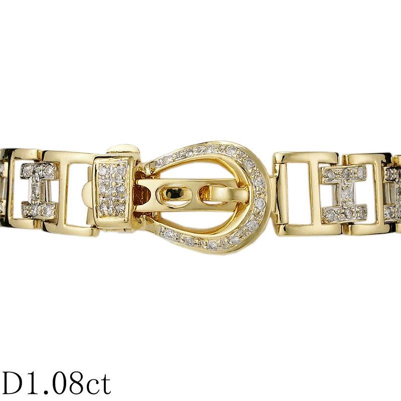 Yahoo!オークション - ダイヤモンド/1.08ct デザイン ブレスレット K18...