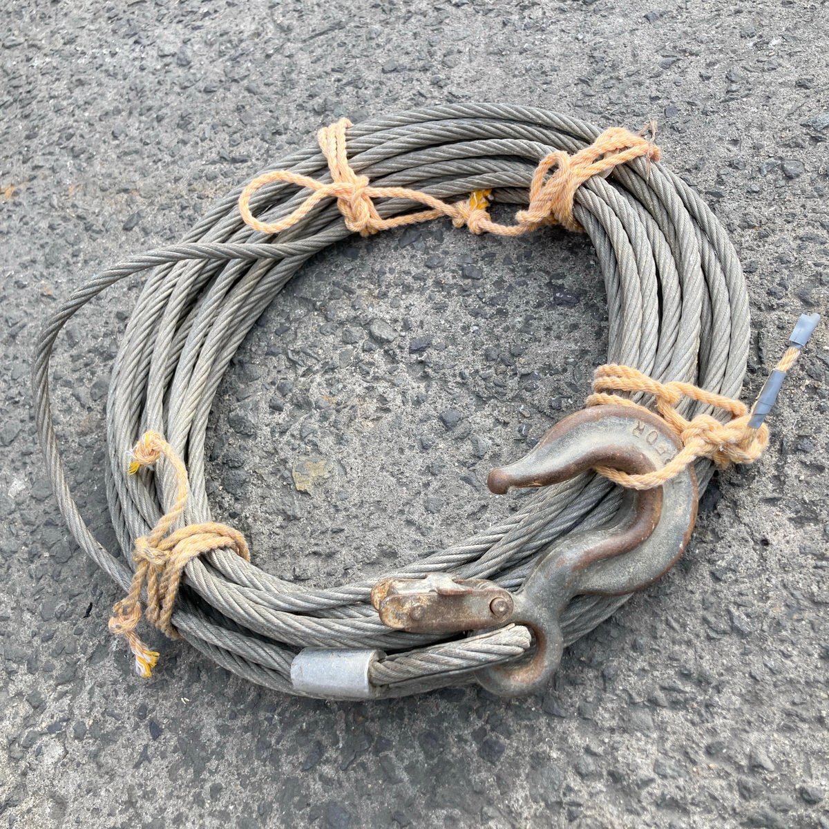 Yahoo!オークション - 拝睦a323 チルエール用ワイヤーロープ 玉掛けワ...