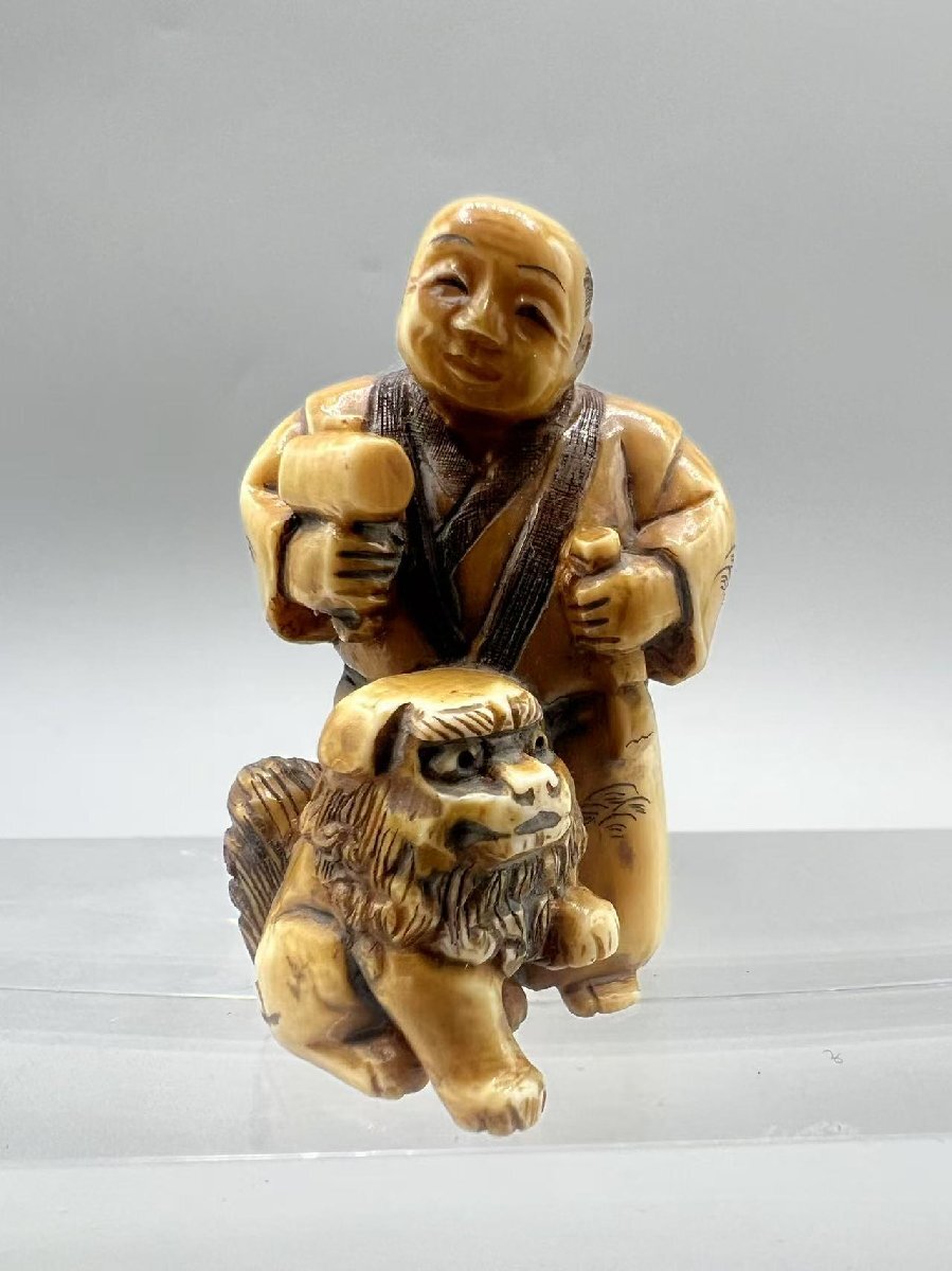 亮 K0991 友正 銘 時代 提げ物 人物根付 天然素材 重27g(根付)｜売買されたオークション情報、yahooの商品情報をアーカイブ公開 - オークファン（aucfan.com）