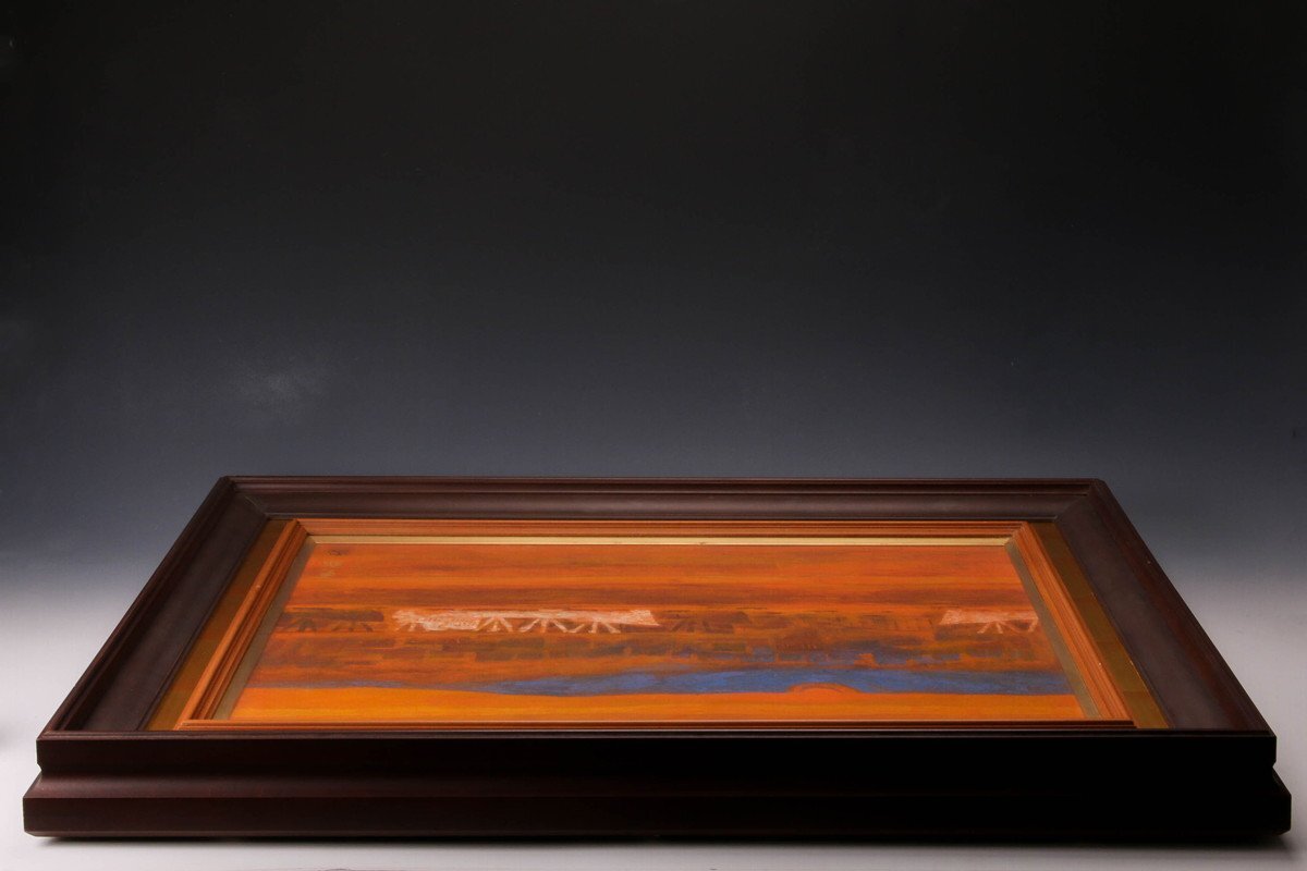 Yahoo!オークション - 【SAG】坂根克介 幅71cm『神戸港』肉筆 日本画 ...