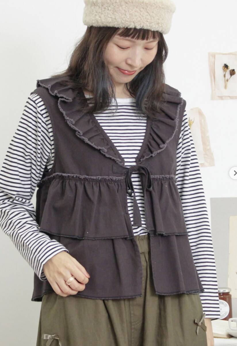 Yahoo!オークション - Sm2ティアードフリルベスト新品チャコール