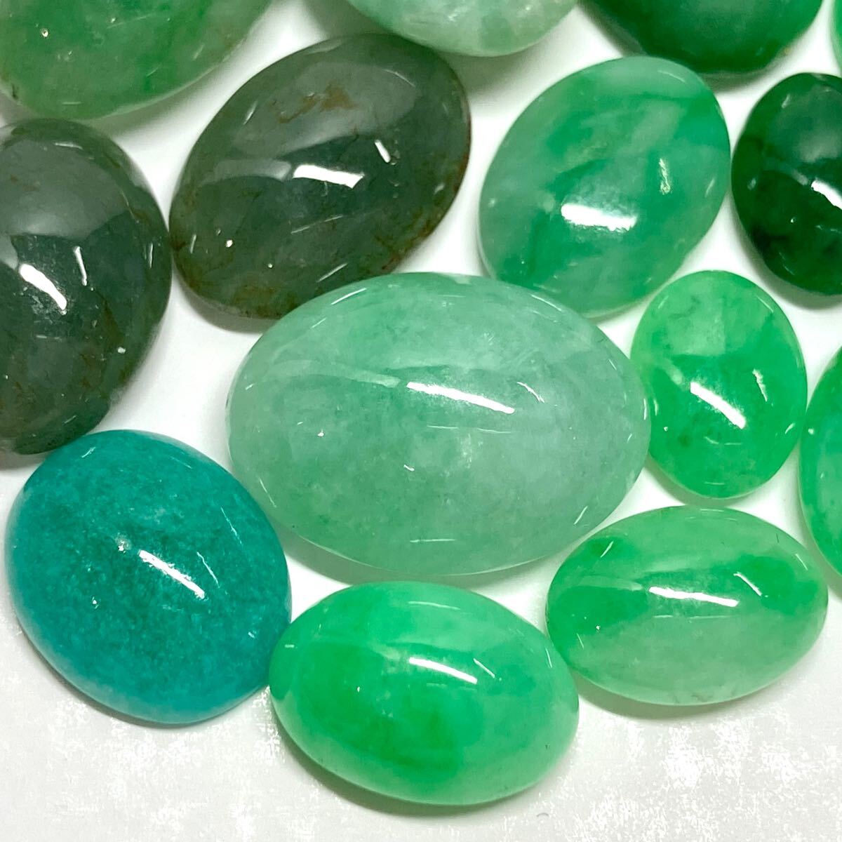 Yahoo!オークション - 1円〜 天然本翡翠おまとめ100.5ct j 約20.1g ル...