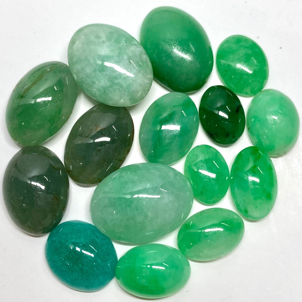 Yahoo!オークション - 1円〜 天然本翡翠おまとめ100.5ct j 約20.1g ル...