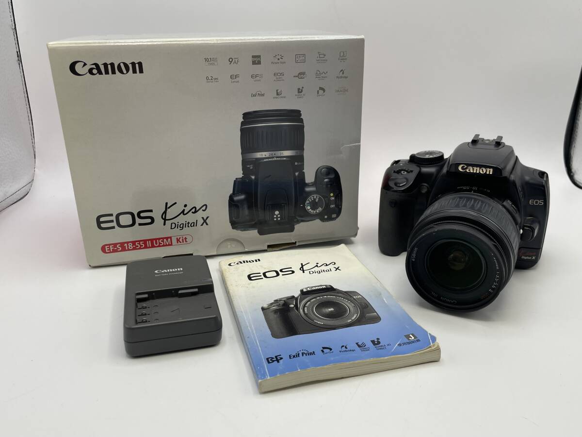 CANON / キャノン EOS kiss Digital X / EF-S 18-55mm 1:3.5-5.6 II USM / 箱 使用説明書 充電器 TUON082(キヤノン)｜売買され ...