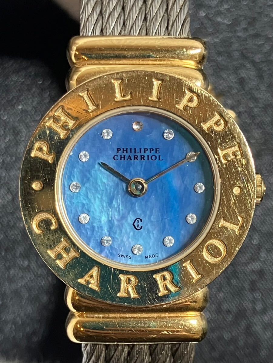 Yahoo!オークション - E/603 PHILIPPE CHARRIOL レディース腕時計 稼動...