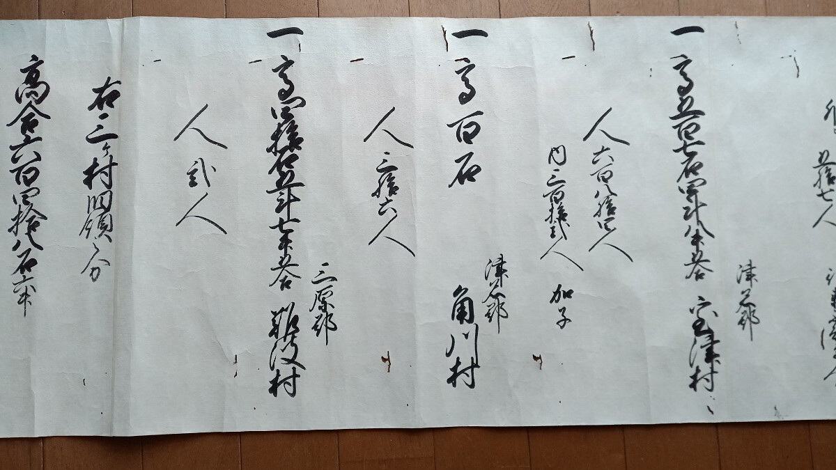 Yahoo!オークション - 徳島藩家老 長谷川郡丞五千石の知行高目録並役付...