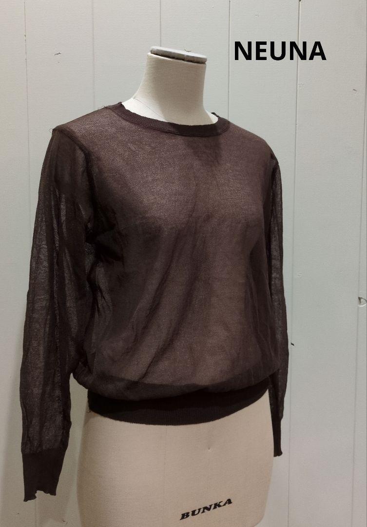 Yahoo!オークション - ヌナ NEUNA シアートップス クルーネック ロンT ...