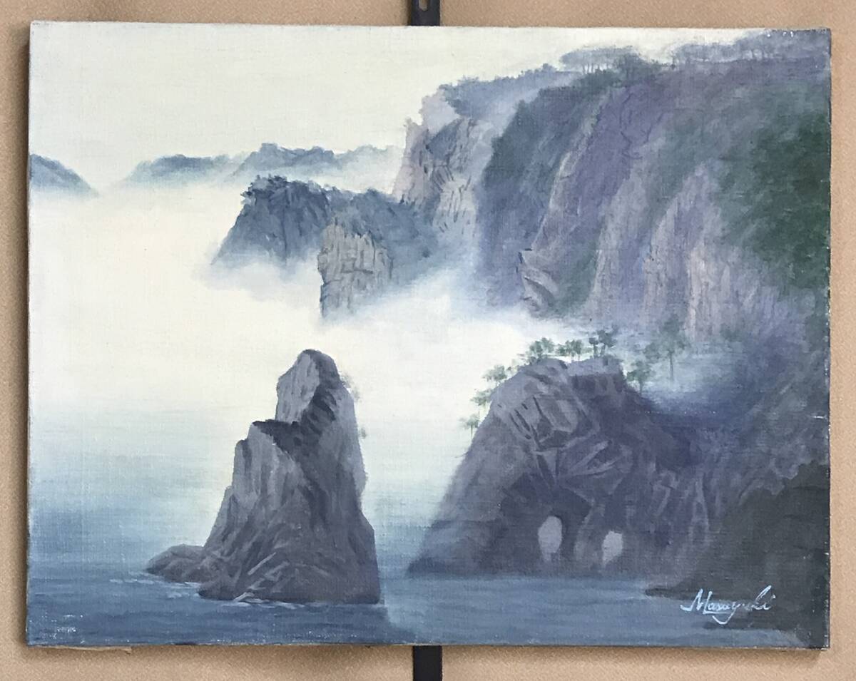 Yahoo!オークション - 真作 肉筆油絵 長谷昌之 陸中海岸 6F