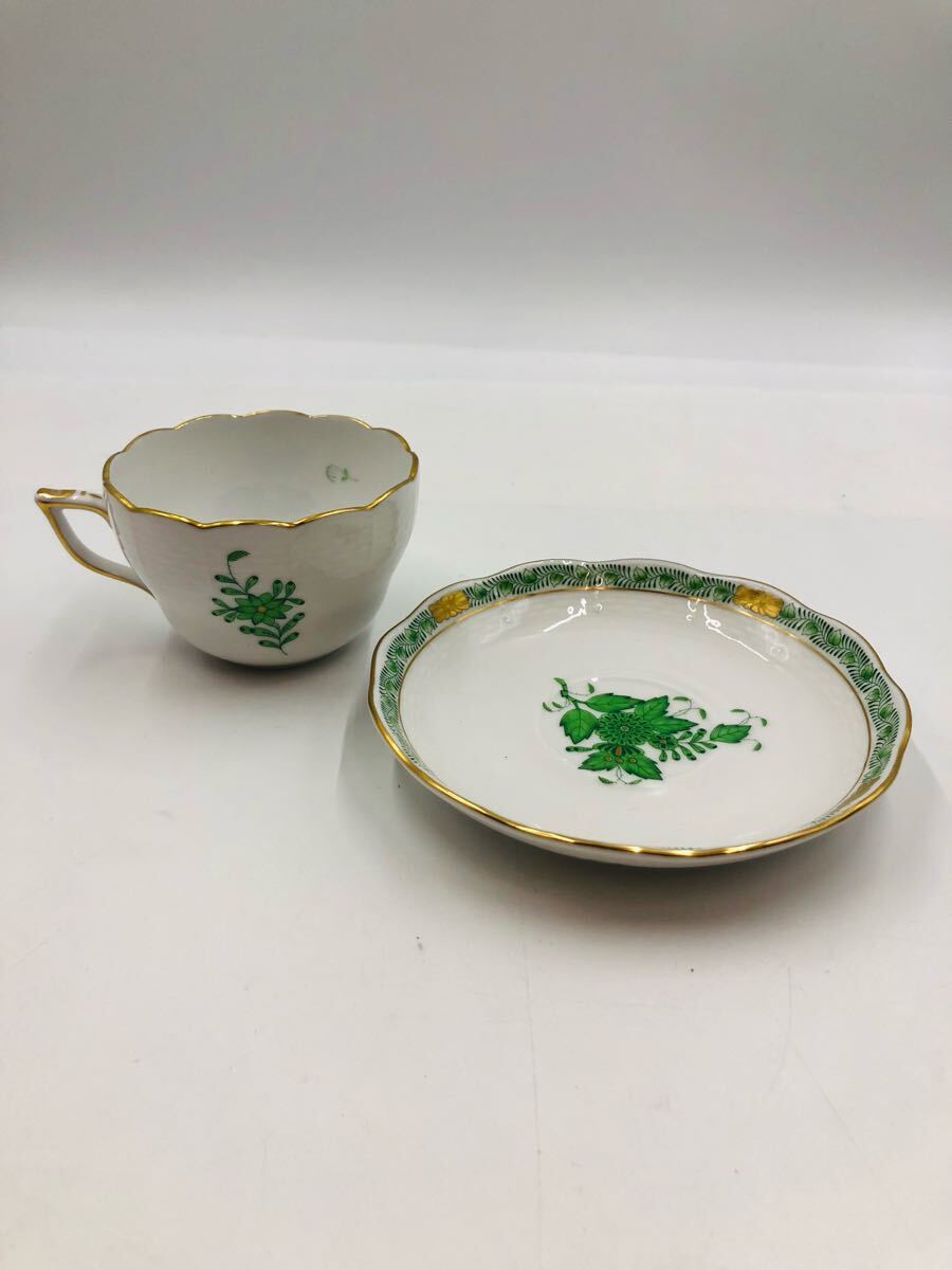 HEREND ヘレンド カップ ソーサー セット アポニーグリーン 0730-200/AV 032W100/AV 食器(ヘレンド)｜売買されたオークション情報、yahooの商品情報をアーカイブ ...