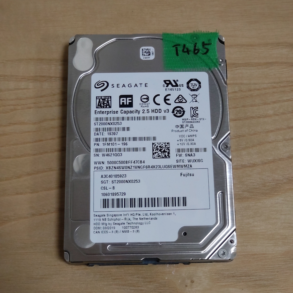 Yahoo!オークション - 送料無料 動作確認済 SEAGATE HDD 2TB ST2000NX...