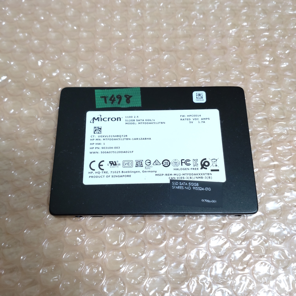 Yahoo!オークション - 送料無料 Micron 1100 2.5 512GB SATA SSD / MT...
