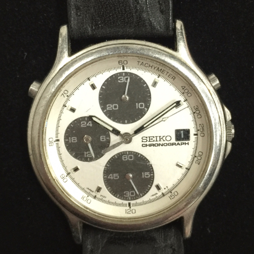Yahoo!オークション - セイコー クロノグラフ 7T27-6A00 クォーツ 腕時...