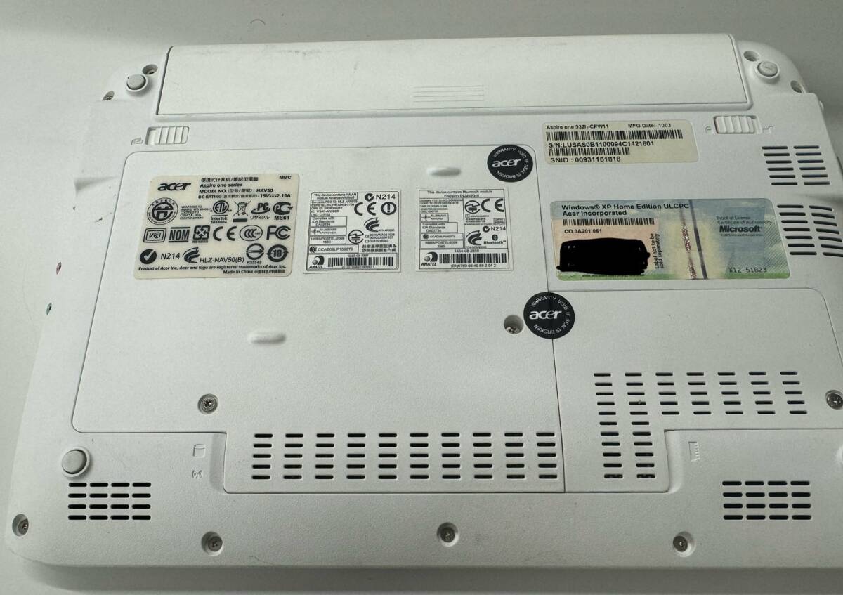 Yahoo!オークション - E024-F1-30 Acer エイサー Aspire one 532h-CPW1...