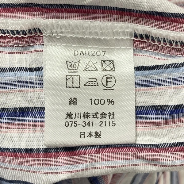 Yahoo!オークション - ダックス DAKS 長袖シャツ サイズM - 白×レッド...