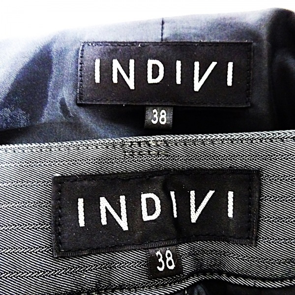 Yahoo!オークション - インディビ INDIVI レディースパンツスーツ - グ...