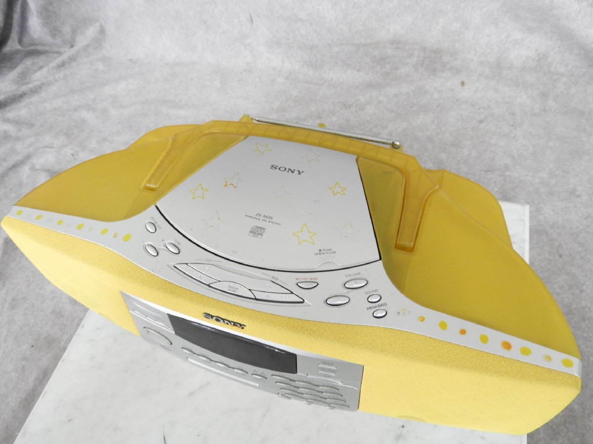 Yahoo!オークション - 【J】SONY ZS-M35 CD/MDラジカセ ソニー 3007242