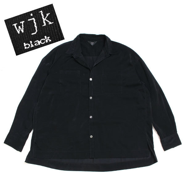 wjk black ヴィンテージサテンビッグシルエット ダブルポケットオーバーシャツ 定価13 000円 size2 119500001 ダヴルジェイケイブラック(長袖シャツ)｜売買された ...
