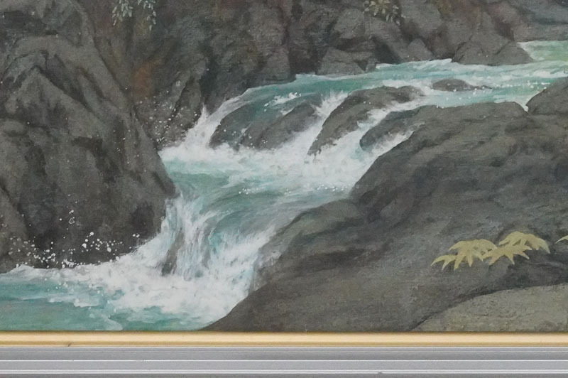 Yahoo!オークション - 【a449】真作保証 横山朱実 「新緑渓谷」 P10号 ...