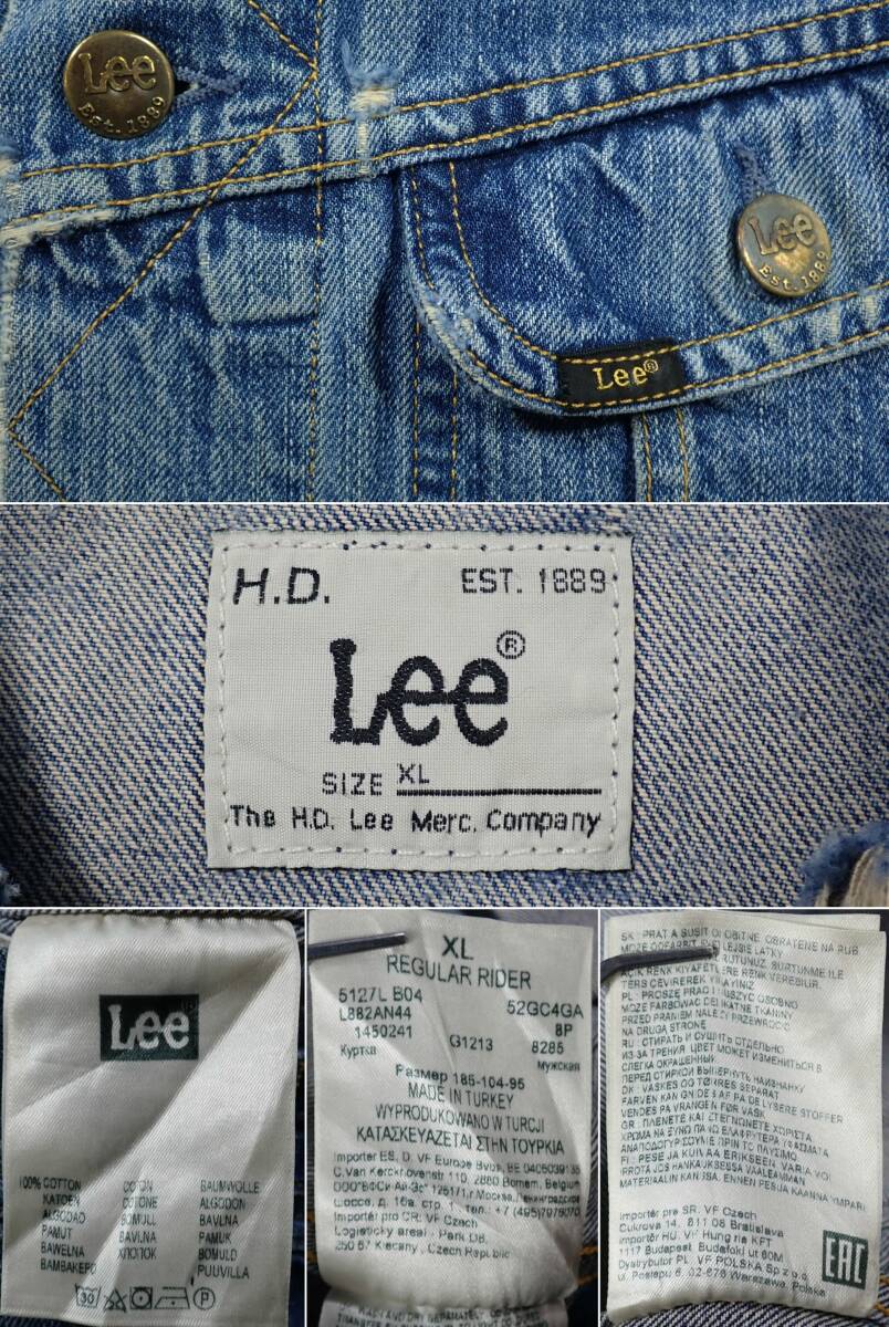 Yahoo!オークション - 6347/Lee デニム トラッカー ジャケット XL ビン...