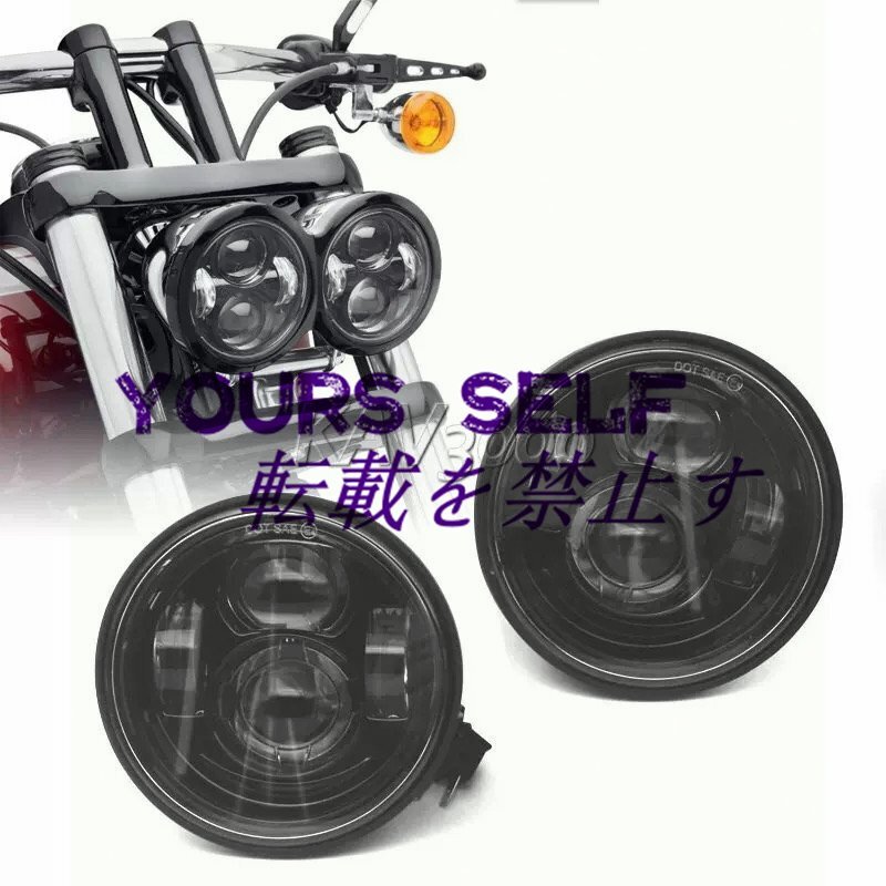 Yahoo!オークション - ツイン デュアル ヘッドライト ハーレー FXDF FX...