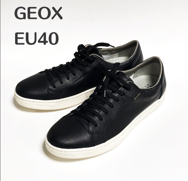 Yahoo!オークション - 未使用／GEOX／レザースニーカー／EU40（1226g28...