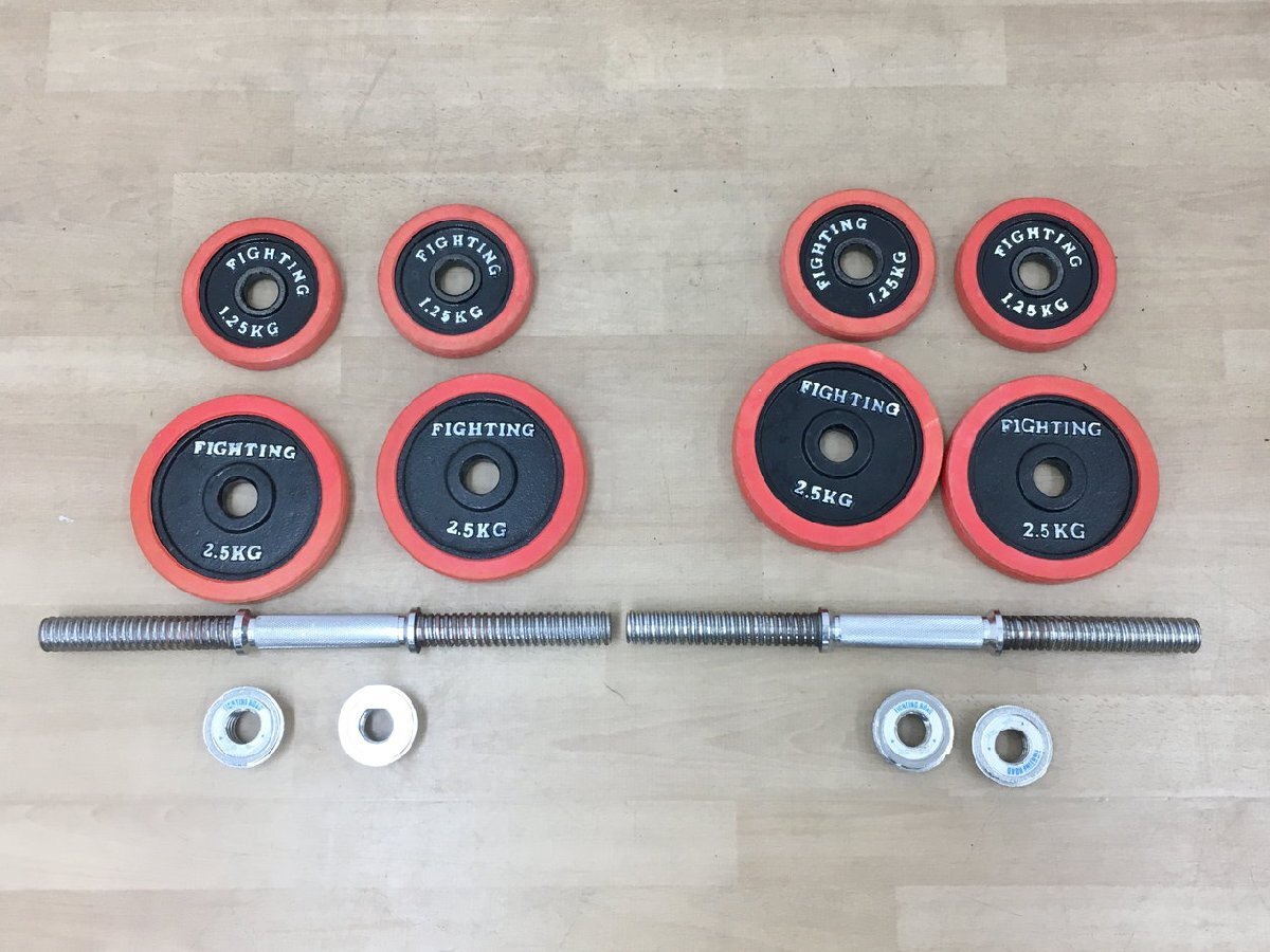 Yahoo!オークション - ファイティングロード ダンベルセット 総重量19k...