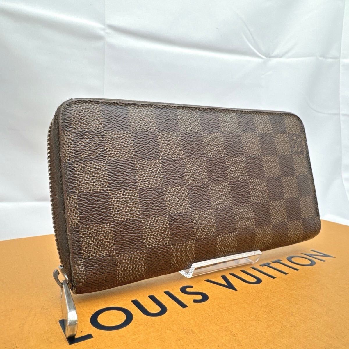 Yahoo!オークション - u28 ルイヴィトン LOUIS VUITTON ダミエ 長財布 ...
