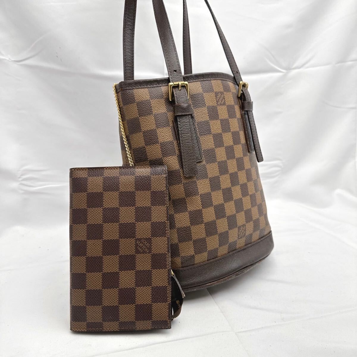 Yahoo!オークション - u44 LOUIS VUITTON 1ルイヴィトン マレ ダミエ ...