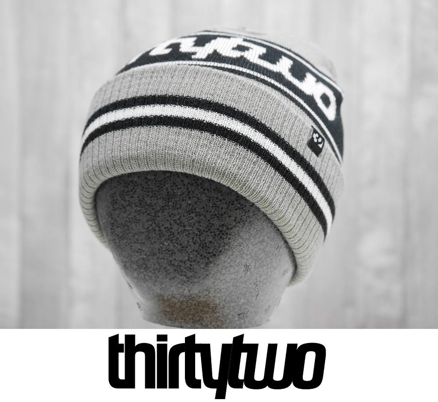 Yahoo!オークション - 24 ThirtyTwo DOUBLE BEANIE - BLACK/GREY ニッ...
