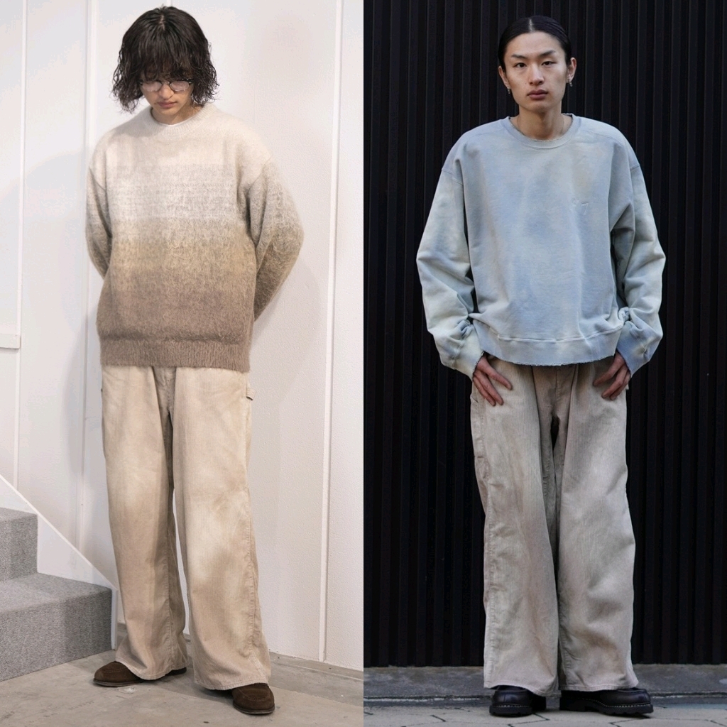 新品 24AW ANCELLM CORDED VELVETEEN PAINTER PANTS GRAY 3 ANC 新品 24AW ANCELLM CORDED VELVETEEN PAINTER PANTS GRAY 3 ANC
