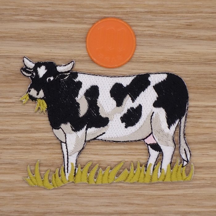 Yahoo!オークション - 【Mサイズ】アイロンワッペン NO.1096 ウシ 放...